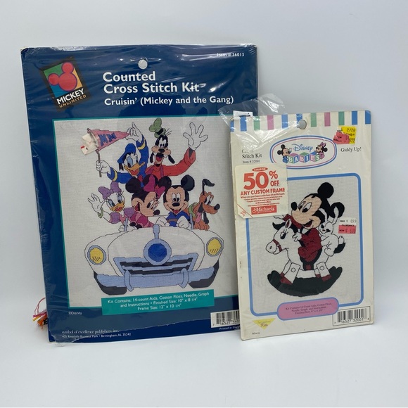 Disney | Office | Mickey Mouse Cross Stitch Kits Mickey Unlimited 363 ...